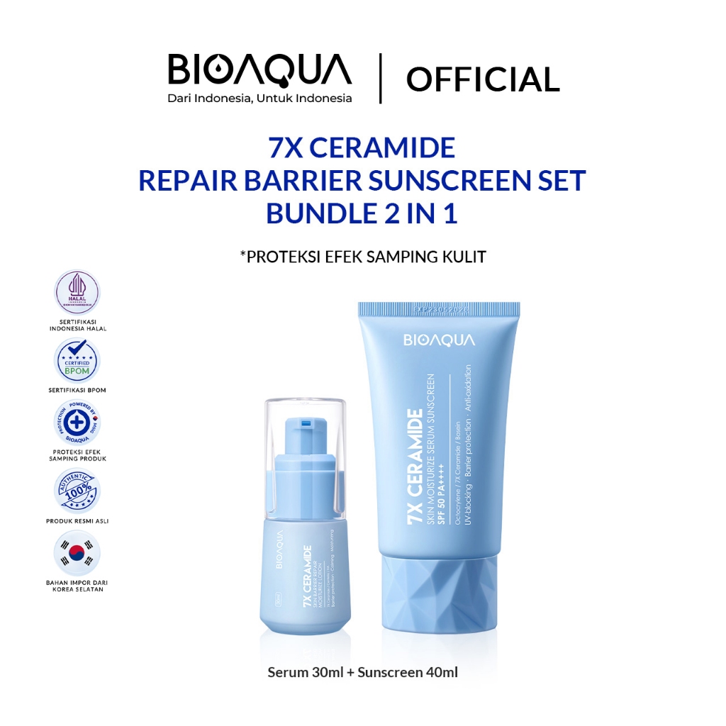 Jual BIOAQUA 7X Ceramide Repair Barrier Sunscreen Sunblock Wajah ...