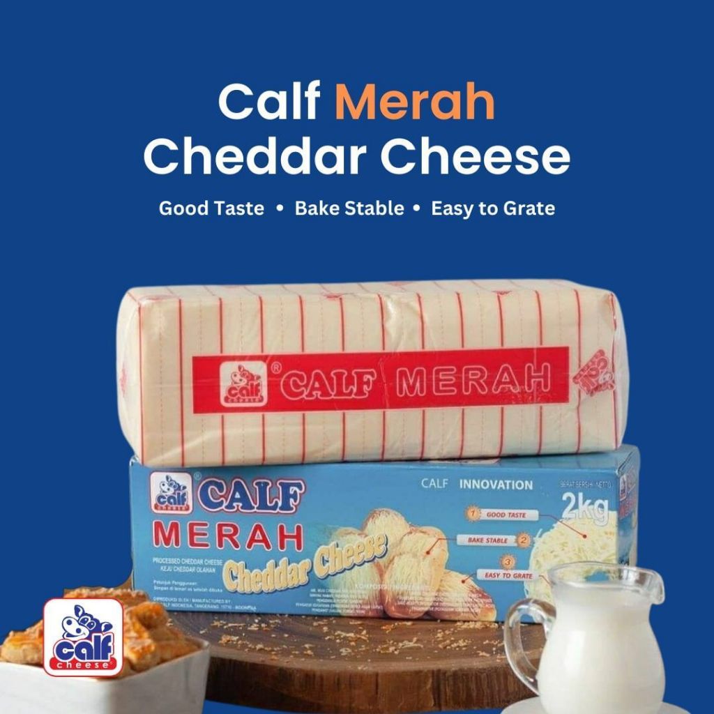 Jual CALF MERAH Keju Cheddar 2 Kg | Shopee Indonesia