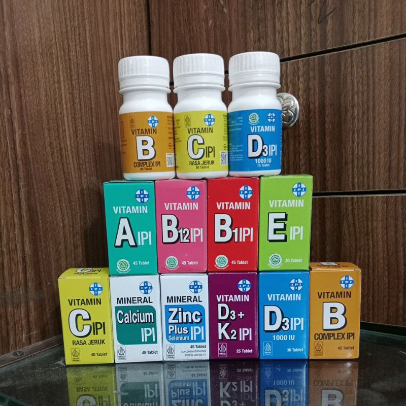 Jual IPI VITAMIN A/B1/BCOMPLEX/B12/C/D3/E/ZINC | Shopee Indonesia