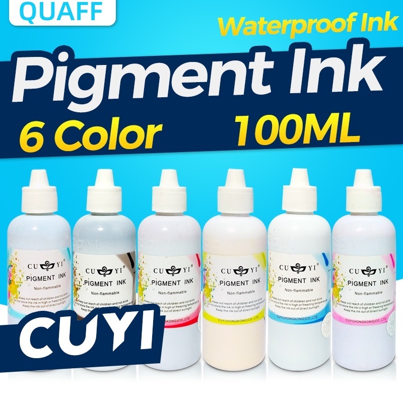 Jual Tinta Pigmen 100ml Tinta Tahan Air 6 Warna || Cyan, Magenta ...