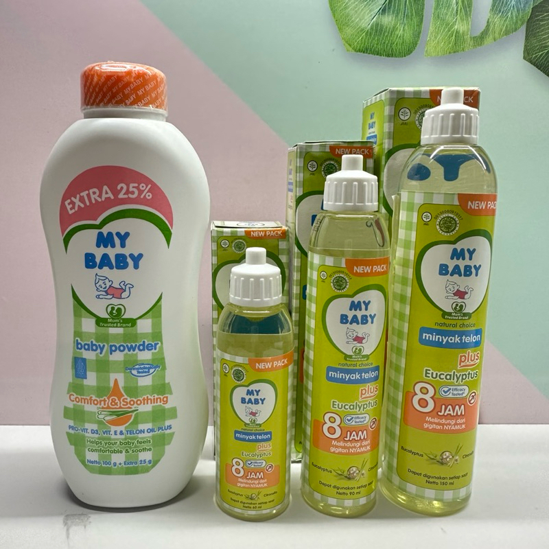 Jual PAKET MY BABY 2in1 BABY POWDER 100gr + MINYAK TELON MY BABY ...