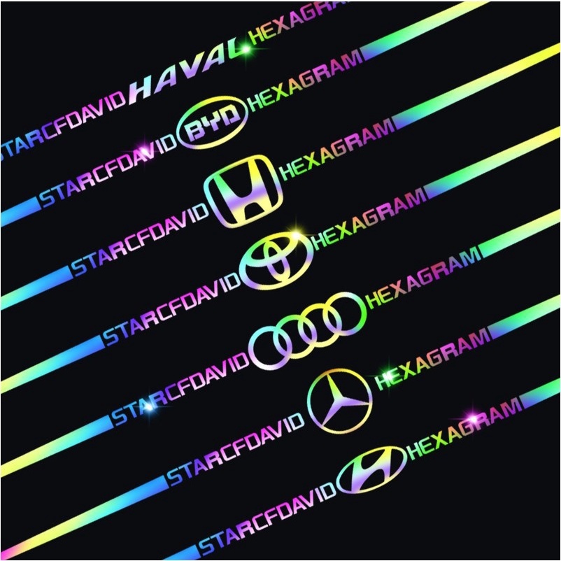 Jual Sticker Laser Reflective Car Logo Exterior Decoration Universal ...