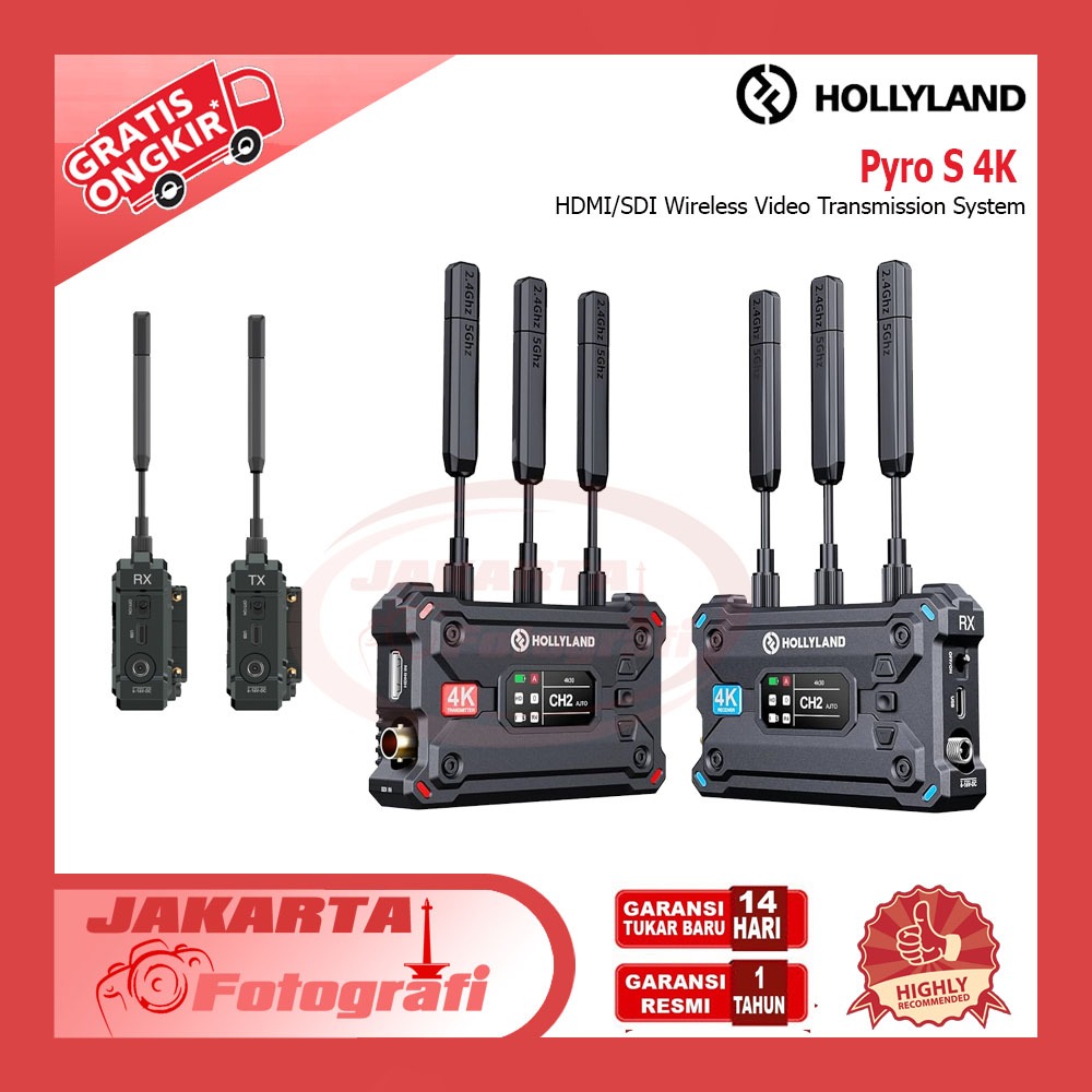 Jual Hollyland Pyro S Wireless Video 4K UHD 1300ft (400m) SDI/HDMI ...