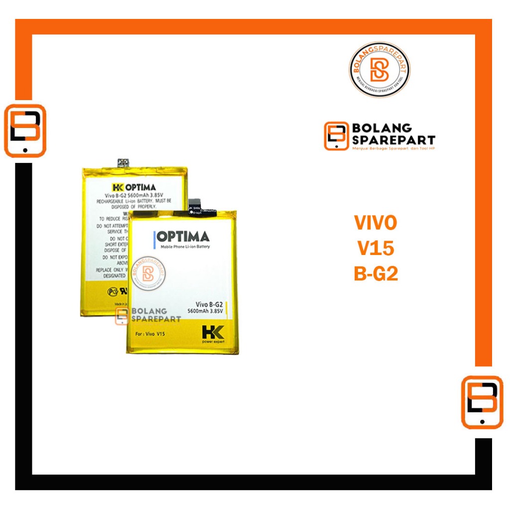 Jual BATERAI BATRE VIVO V15 B-G2 HK OPTIMA DOUBLE IC | Shopee Indonesia