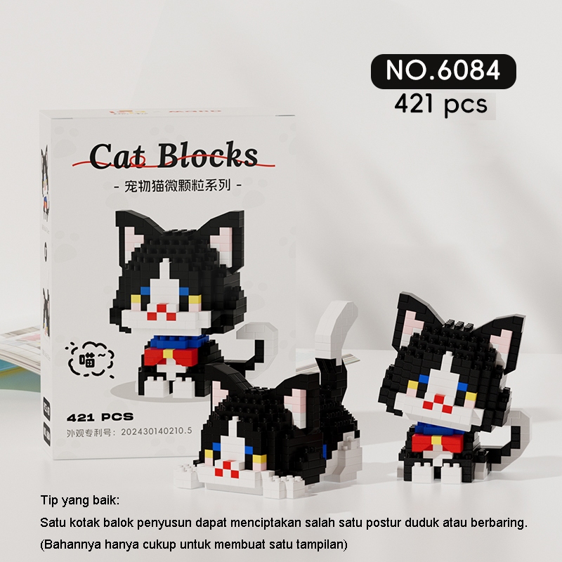 Jual LOZTOYS DIY Bricks Mini Cat Kitten Building Block Nano Blok Model ...