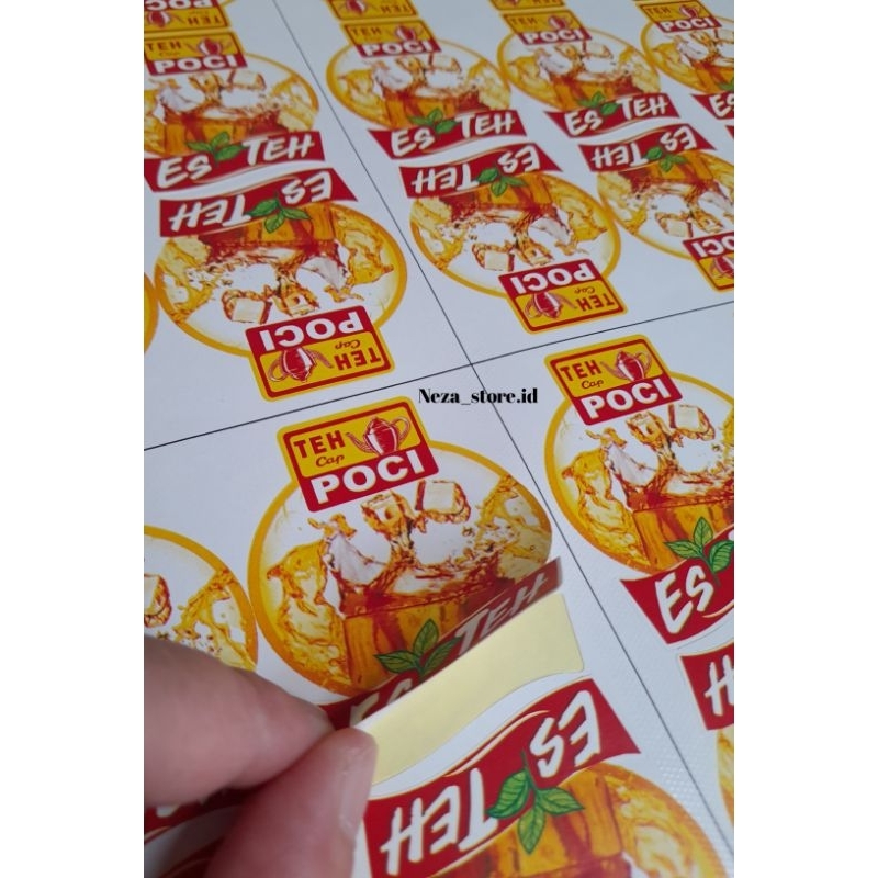 Jual sticker label cup es teh poci kuning | Shopee Indonesia