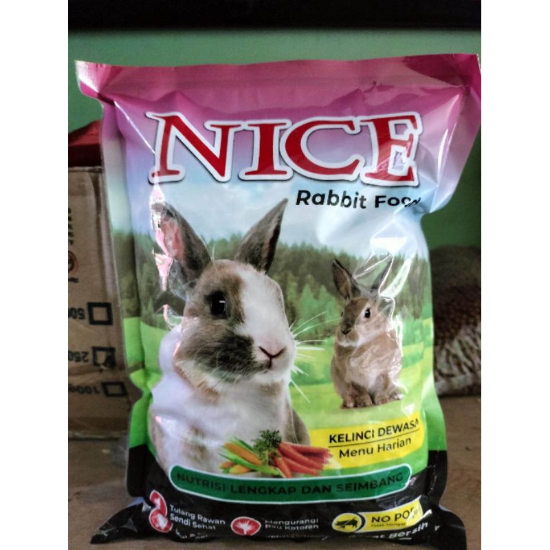 Jual PAKAN KELINCI NICE NICE RABBIT FOOD 1 KG | Shopee Indonesia