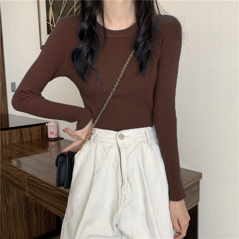 Jual AJWShop Atasan Rajut V Neck Lengan Panjang Import Bahan Premium Tebal dan Adem | Atasan ...