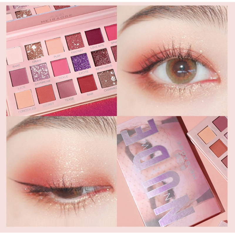 Jual [ Hergoo ] 18 Color Eyeshadow Palette Glitter / Eyeshadow Matte ...
