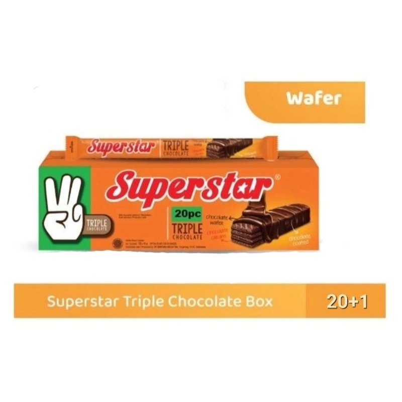 Jual Superstar Triple Chocolate ( Box ) / SUPERSTAR / Super star Wafer ...