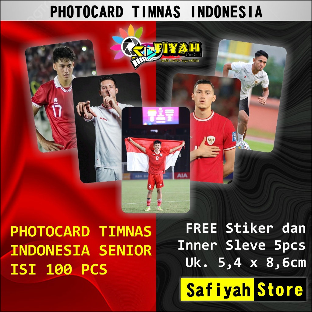 Jual PHOTOCARD TIMNAS INDONESIA SENIOR Isi 100Pcs Bonus Stiker dan ...
