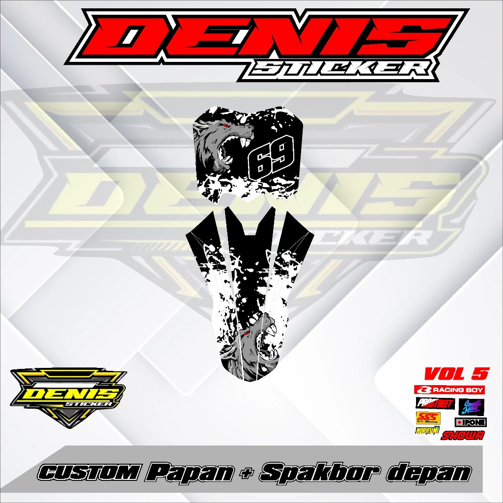 Jual (COD) Sticker stiker TERBARU PAPAN NOMOR START+SPAKBOR DEPAN CRF ...