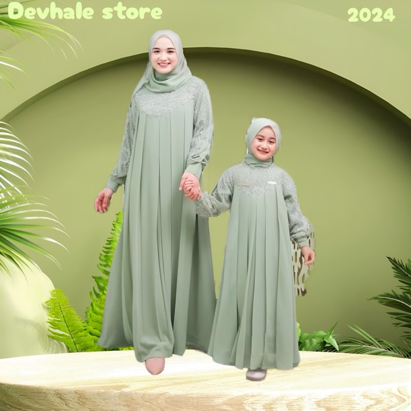 Jual INARA COUPLE MOM AND KIDS FREE HIJAB/Gamis kondangan pasangan ibu ...
