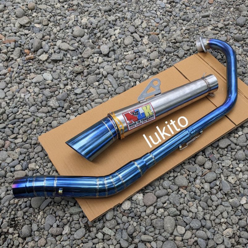 Jual NLK Canister pipe + blue big elbow pipe 51mm for Tmx 125 155 Rusi ...