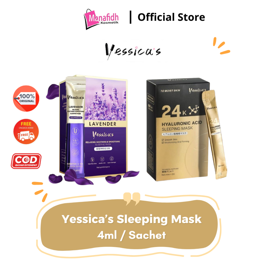 Jual Yessica Sleeping Mask 24K Hyaluronic Acid Sleeping Mask + Lavender ...