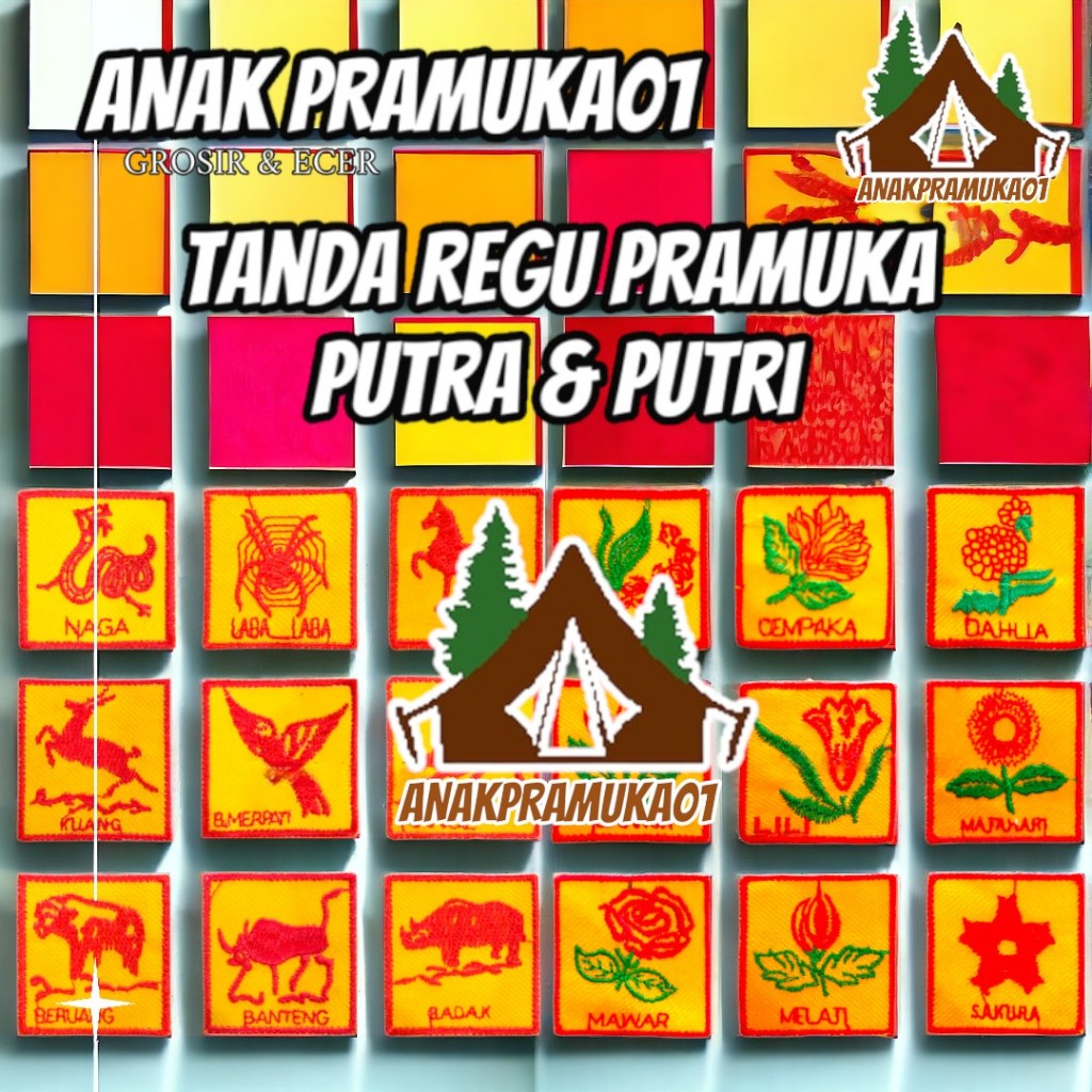 Jual Bet regu Pramuka putra dan putri / tanda regu Pramuka putra putri ...