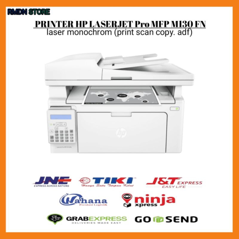 Jual Printer Hp LaserJet Pro mfp M130fn Print scan copy fax mesin ...
