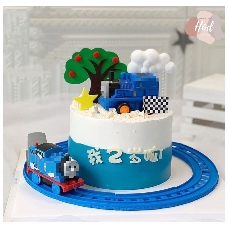 Jual Mainan Topper Kereta Api Rel Biru Merah Hiasan Kue Dekorasi Tart ...