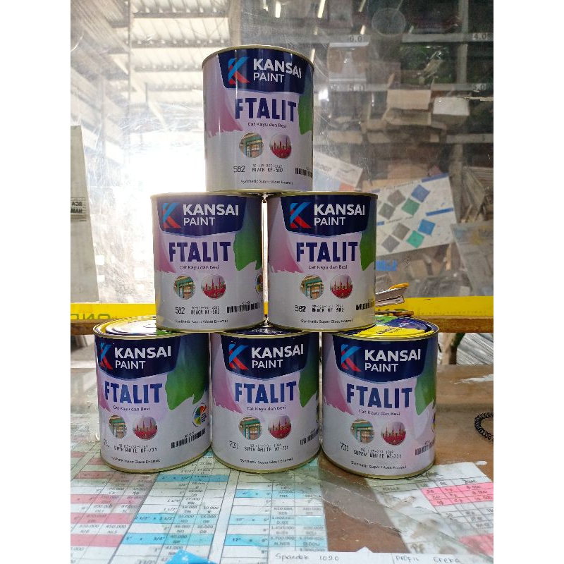 Jual cat besi dan kayu ftalit kansai paint 1kg (0,9L) | Shopee Indonesia
