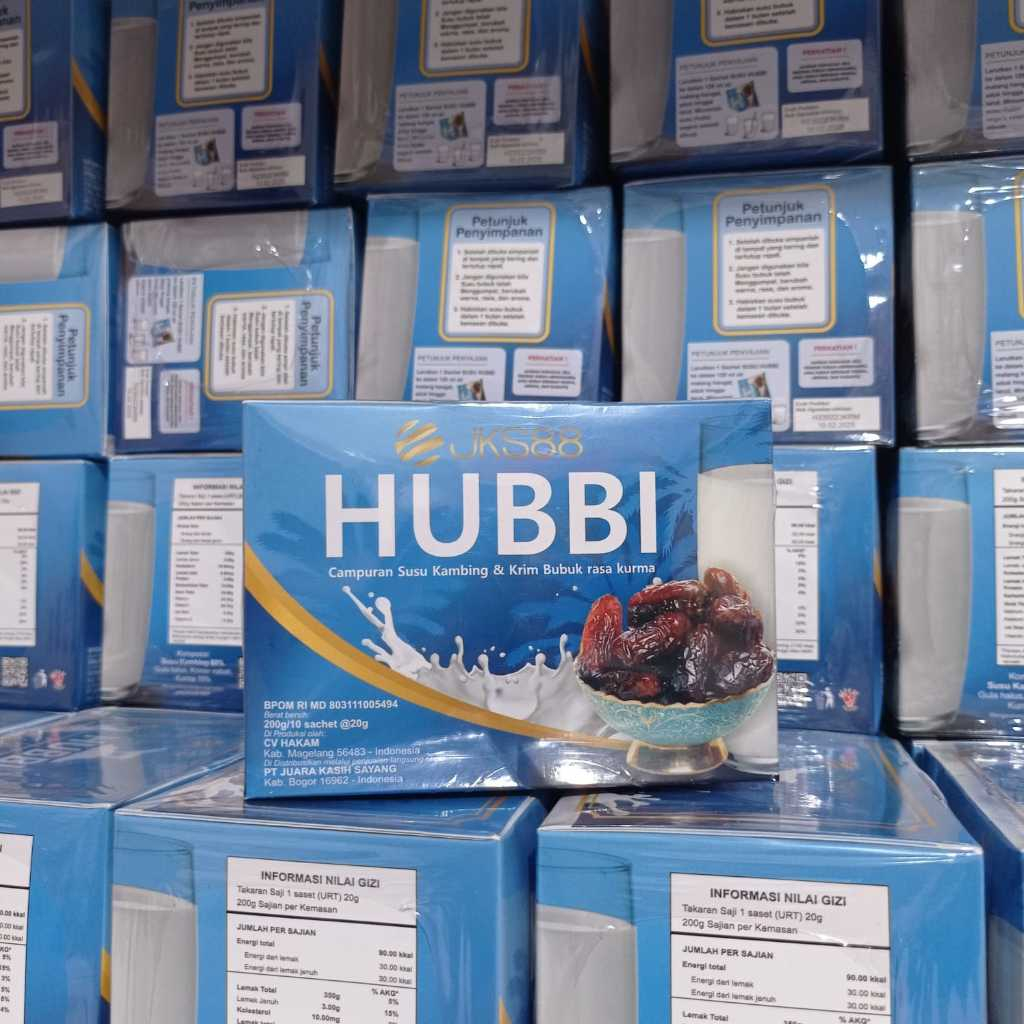 Jual SUSU HUBBI JKS88 1 BOX ISI 10 SACHET RASA KURMA | Shopee Indonesia