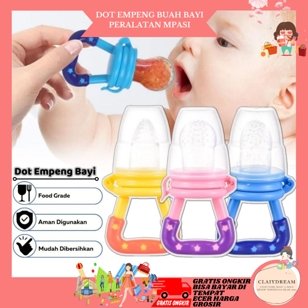 Jual CLAIYDREAM Dot Empeng Buah Bayi Bahan Plastik Silikon BPA FREE ...