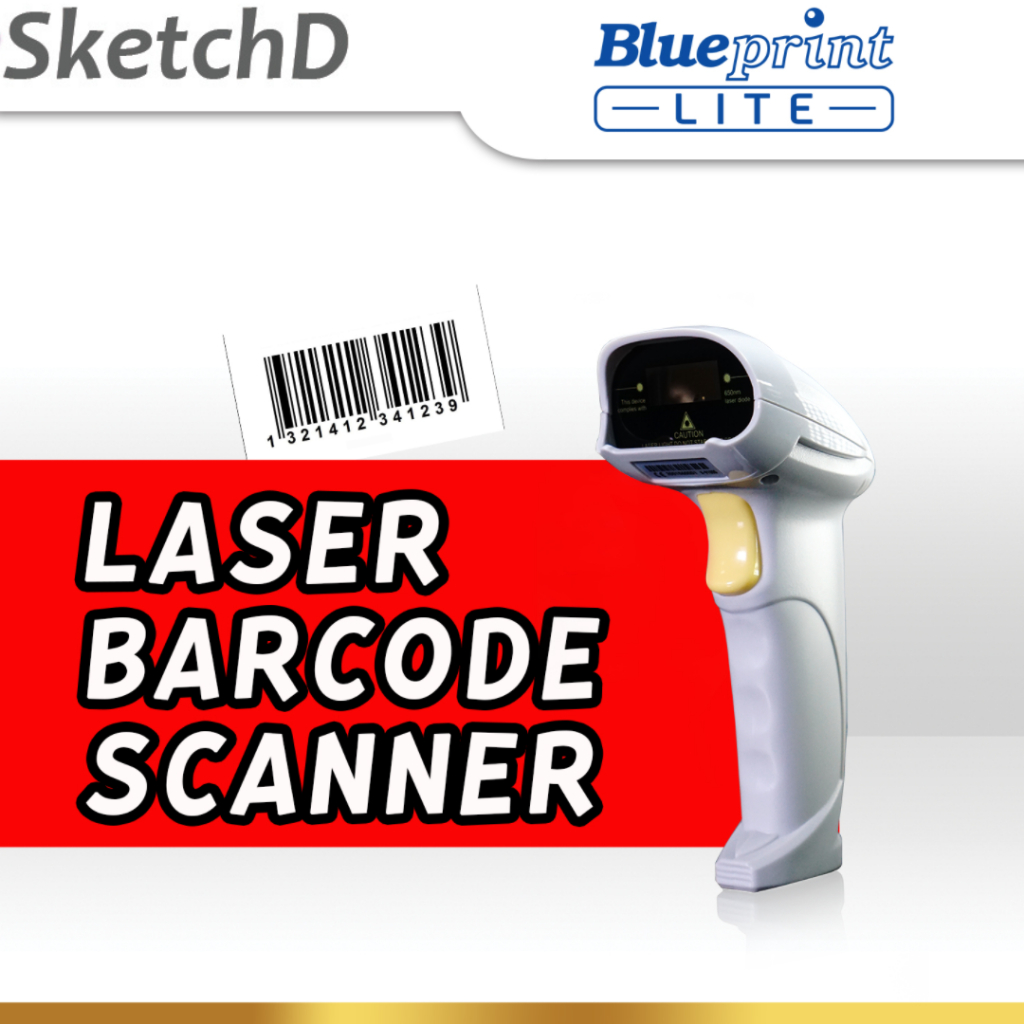 Jual Scanner Barcode Laser 1D USB Blueprint Lite X8L Termurah | Shopee ...