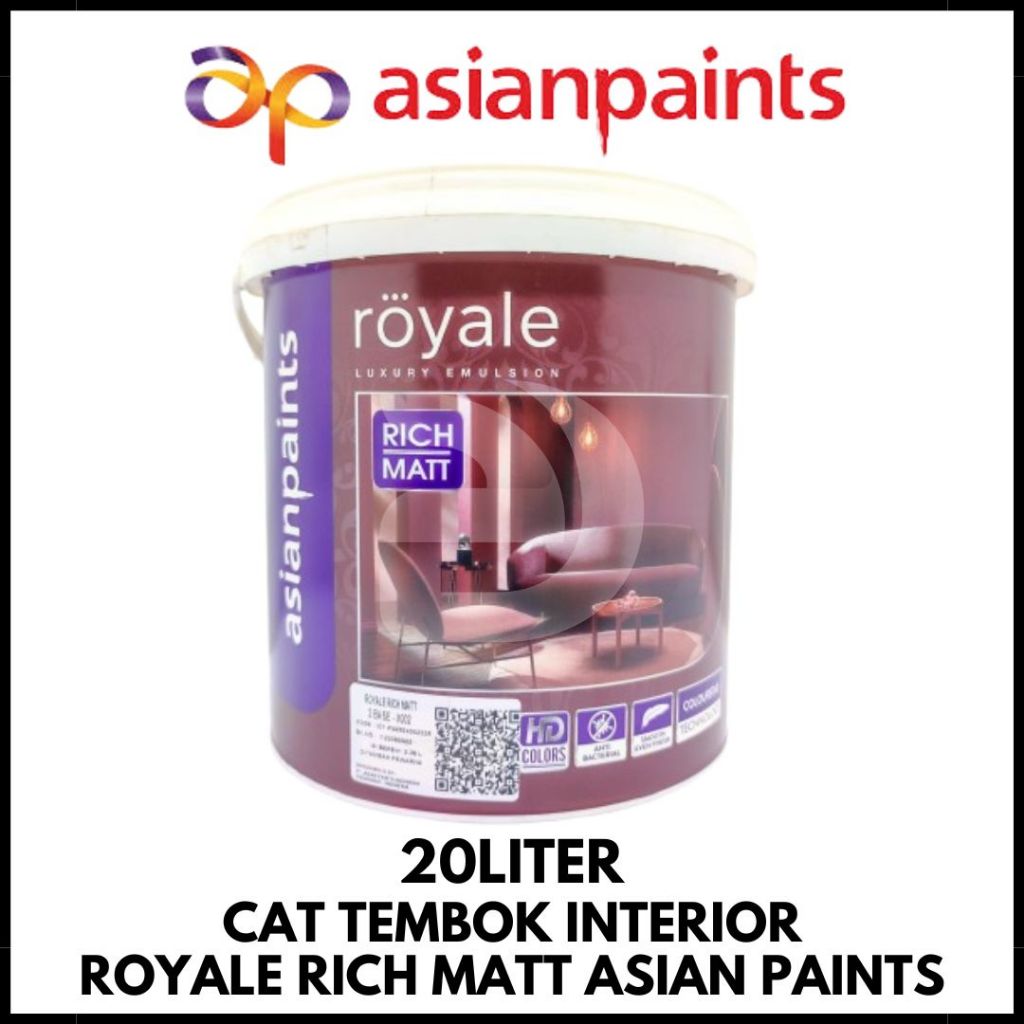 Jual Cat Tembok Interior Royale Rich Matt Asian Paints Pail 20Liter ...
