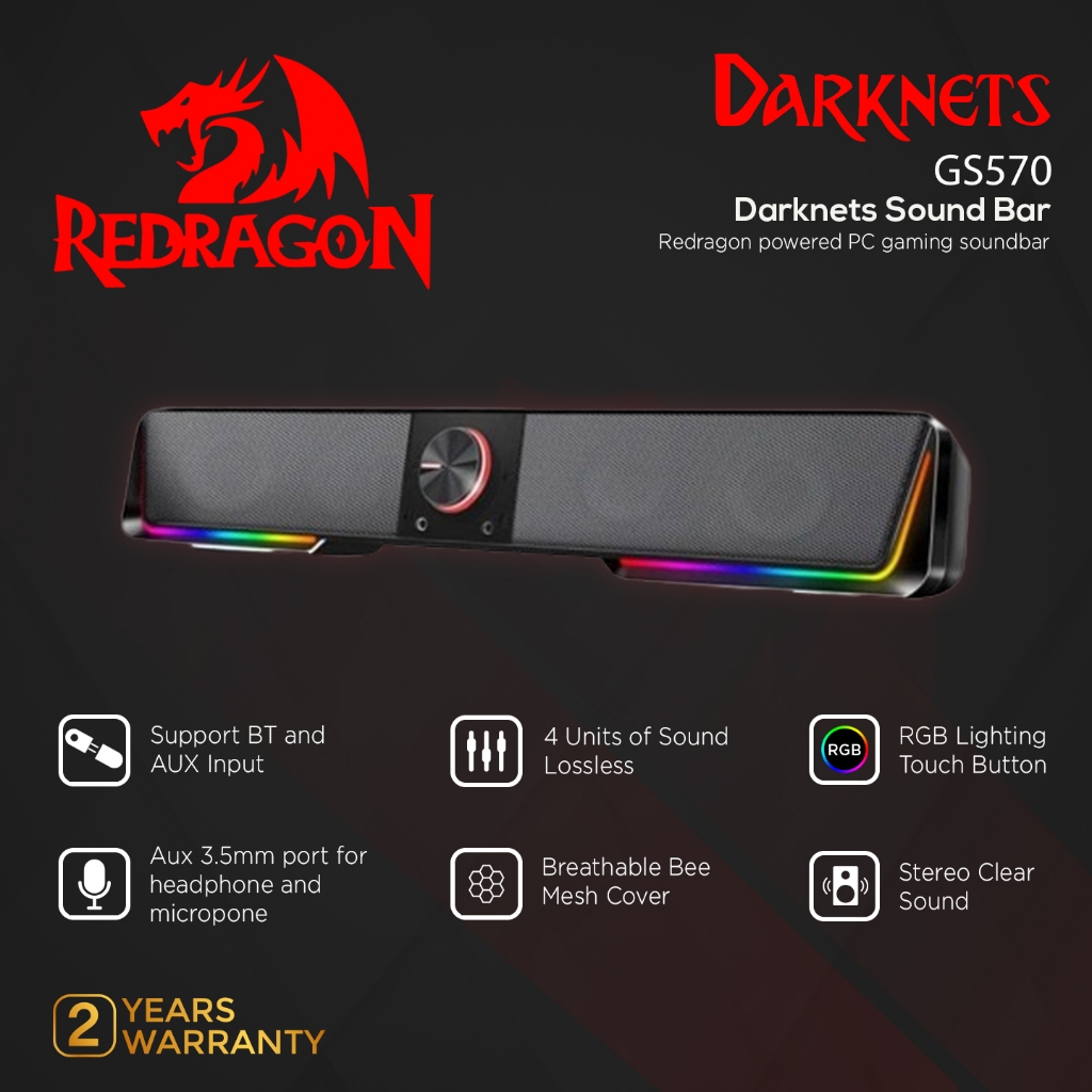 Jual Redragon Darknets Sound Bar with Dual Speakers - GS570 | Shopee ...
