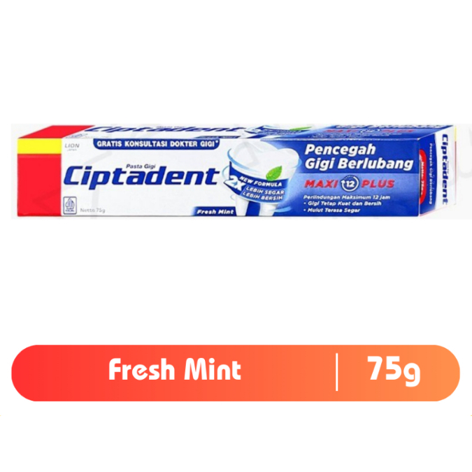 Jual CIPTADENT PASTA GIGI 75 gr MAXI PLUS COMPLETE FRESH MINT COOL ...