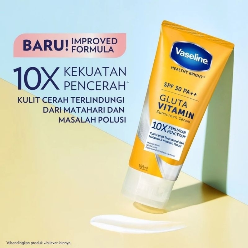 Jual Vaseline SPF 30 PA++ Sunscreen Serum Vitamin Gluta 180ml | Shopee Indonesia