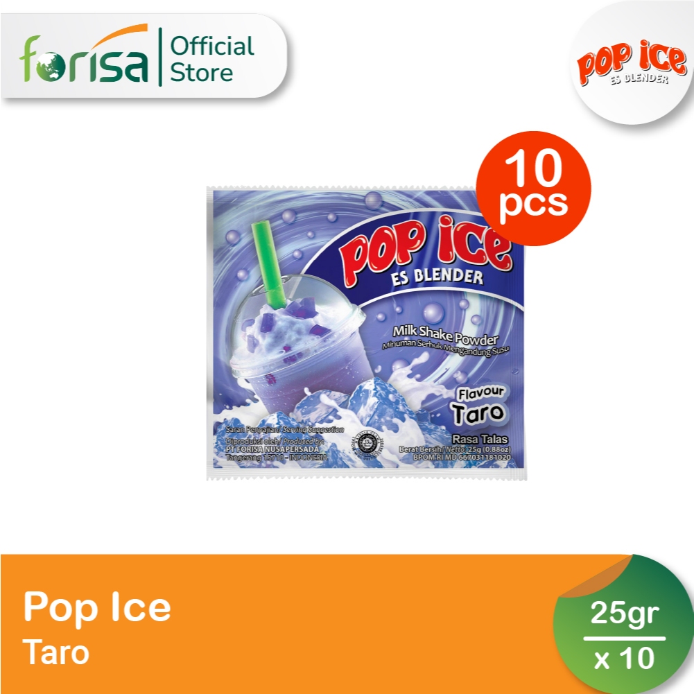 Jual Pop Ice Milk Shake Powder Taro 25 gr 10 Pcs | Shopee Indonesia