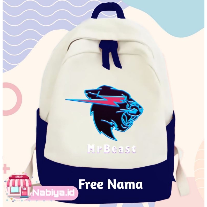 Jual TAS RANSEL ANAK MR BEAST BACKPACK ANAK SEKOLAH CUSTOM GAMBAR ...