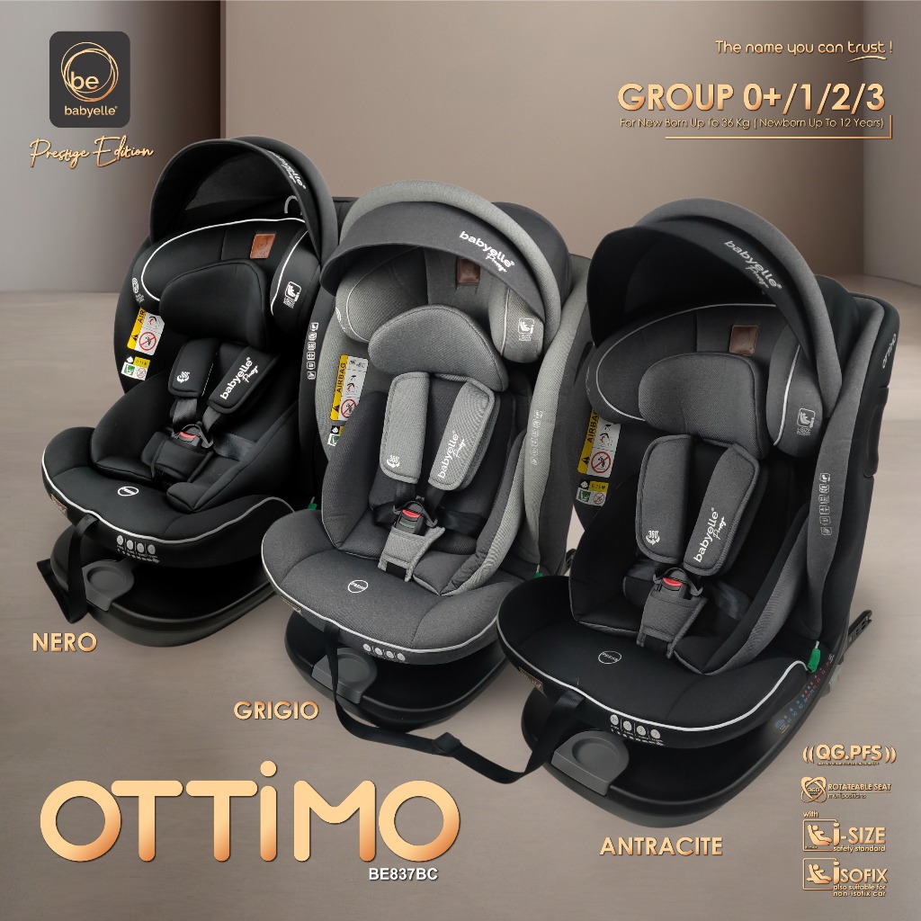 Jual BABYELLE OTTIMO BE 837 BC CAR SEAT Rotate Isofix Kursi mobil anak baby bisa putar Full 360 ...