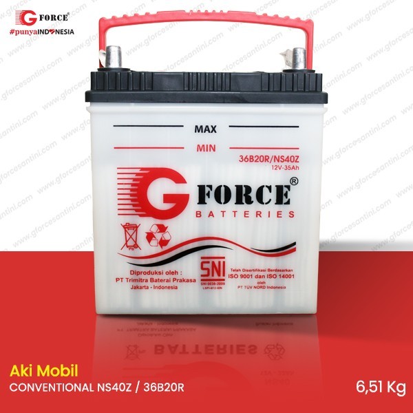 Jual G Force Aki Mobil Conventional NS40Z/36B20R 35AH 12V | Shopee Indonesia