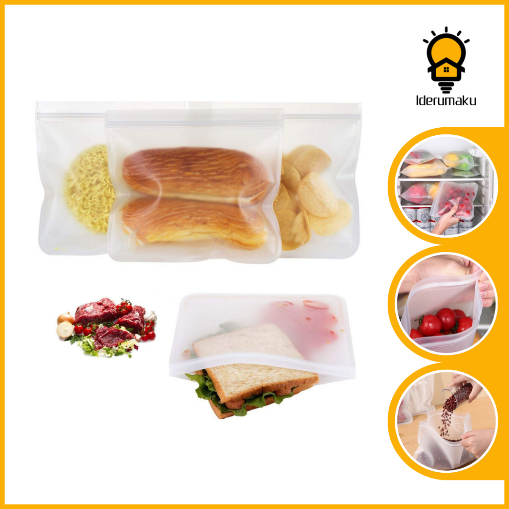 Jual Plastik Ziplock Makanan Kulkas Polos Tempat Simpan Makanan Buah ...