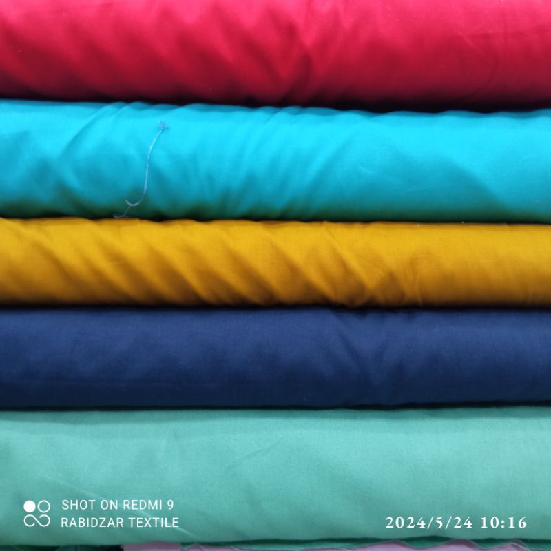 Jual KAIN KATUN POLOSAN POPLINE PREMIUM GARMENT | Shopee Indonesia