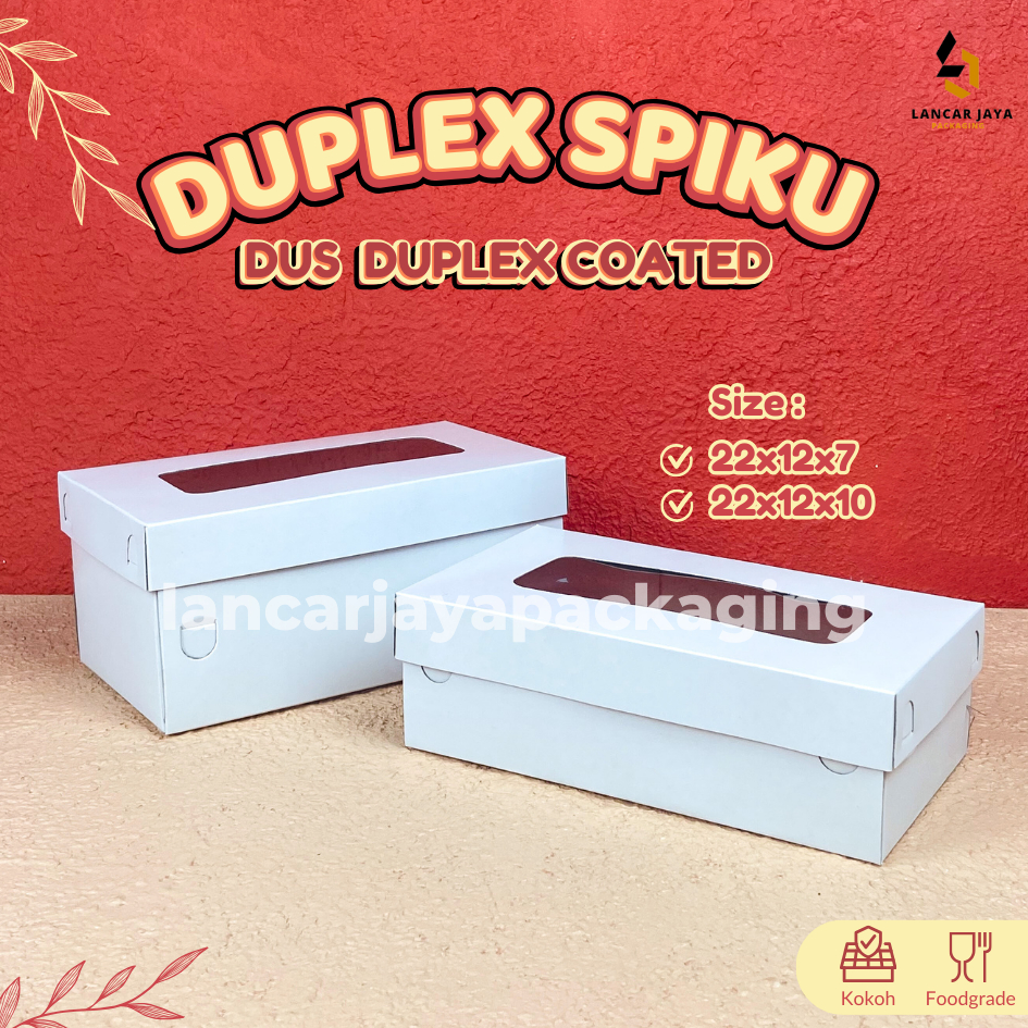 Jual Dus Spikoe Box Kemasan Kue Cake Roti Jajan Snack Duplex Putih ...