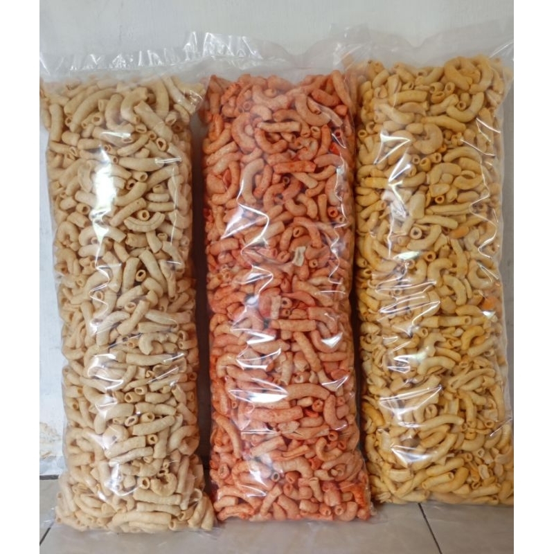 Jual Makaroni Pipa Kemasan 1kg ( 3 varian rasa ) | Shopee Indonesia