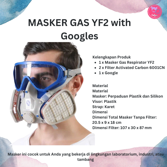 Jual Masker Gas Respirator Full Face / Masker Cat Safety Industrial ...