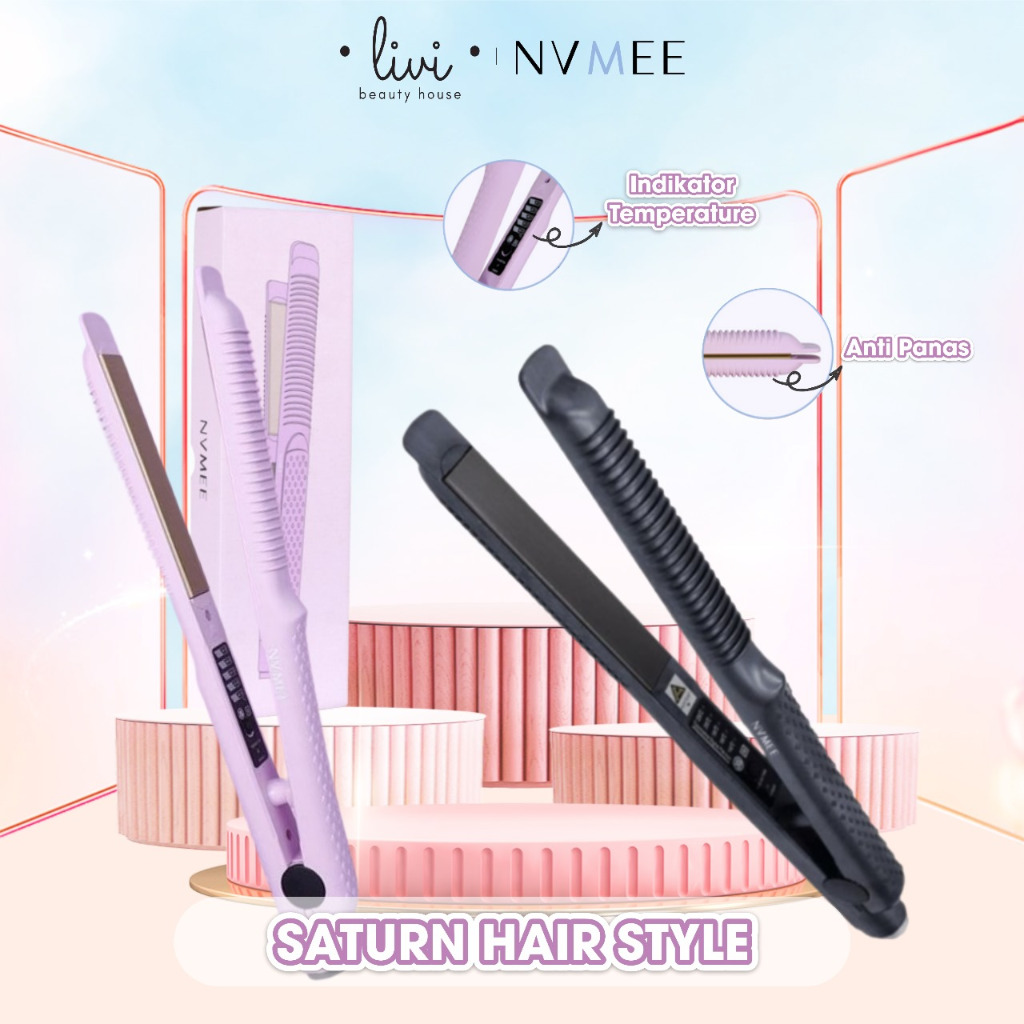 Jual NVMEE Saturn Hair Styler (Catokan Lurus) | Shopee Indonesia