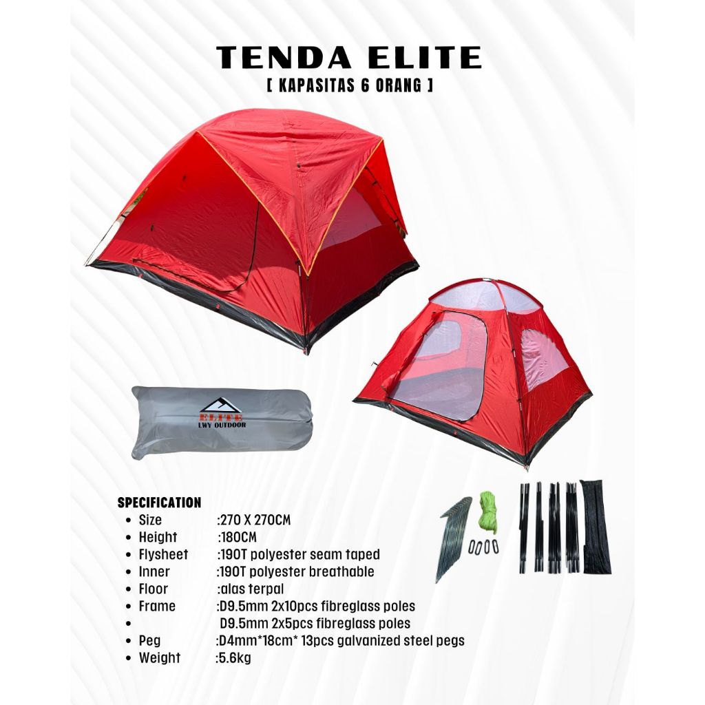 Jual READY TENDA CAMPING | TENDA FAMILY DOME LWY ELITE SEAMSEAL | TENDA ...