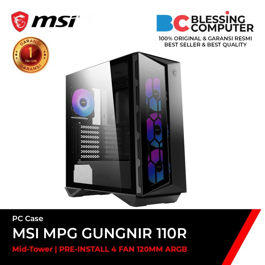 Jual CASING MSI MPG GUNGNIR 110R Non PSU include 4 Fan A-RGB | Shopee ...
