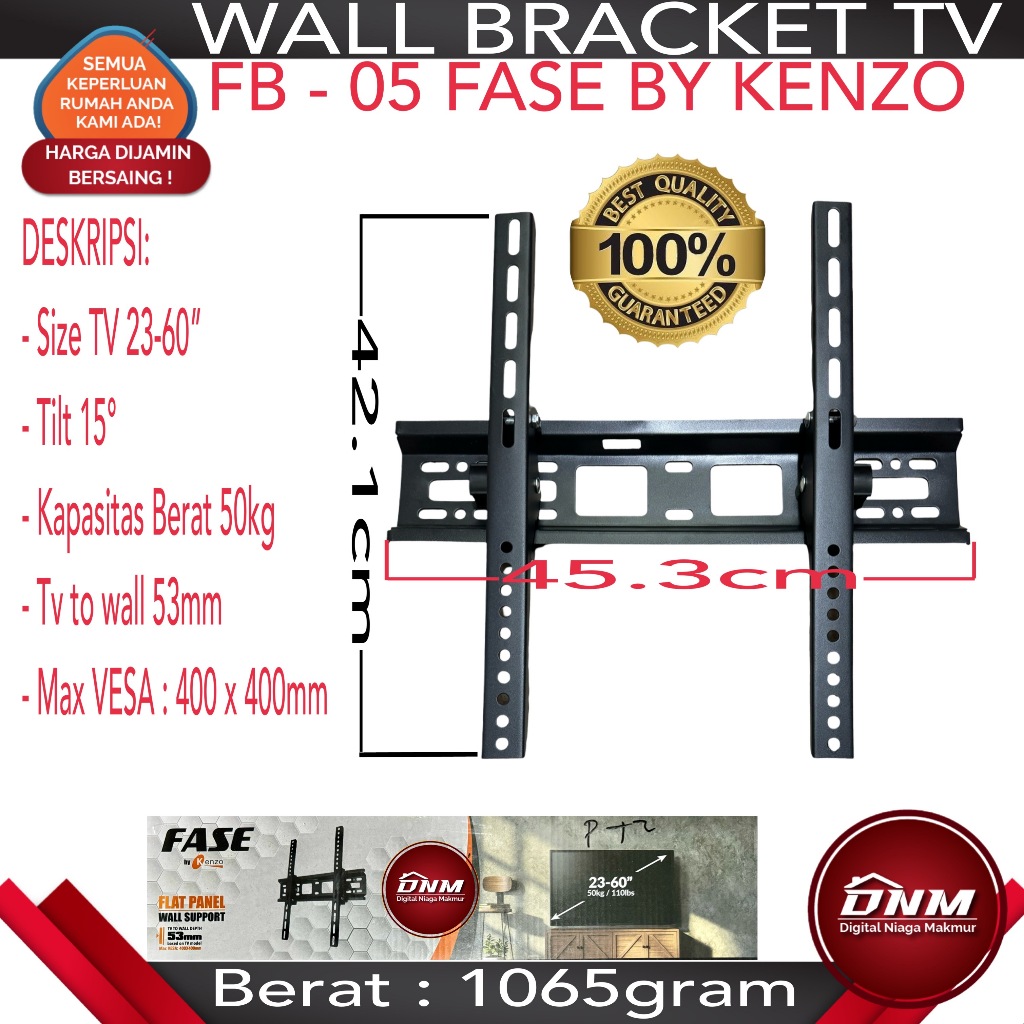 Jual Fase Bracket FB 05 FB05 23 - 60 inch Breket Dinding LED TV ...