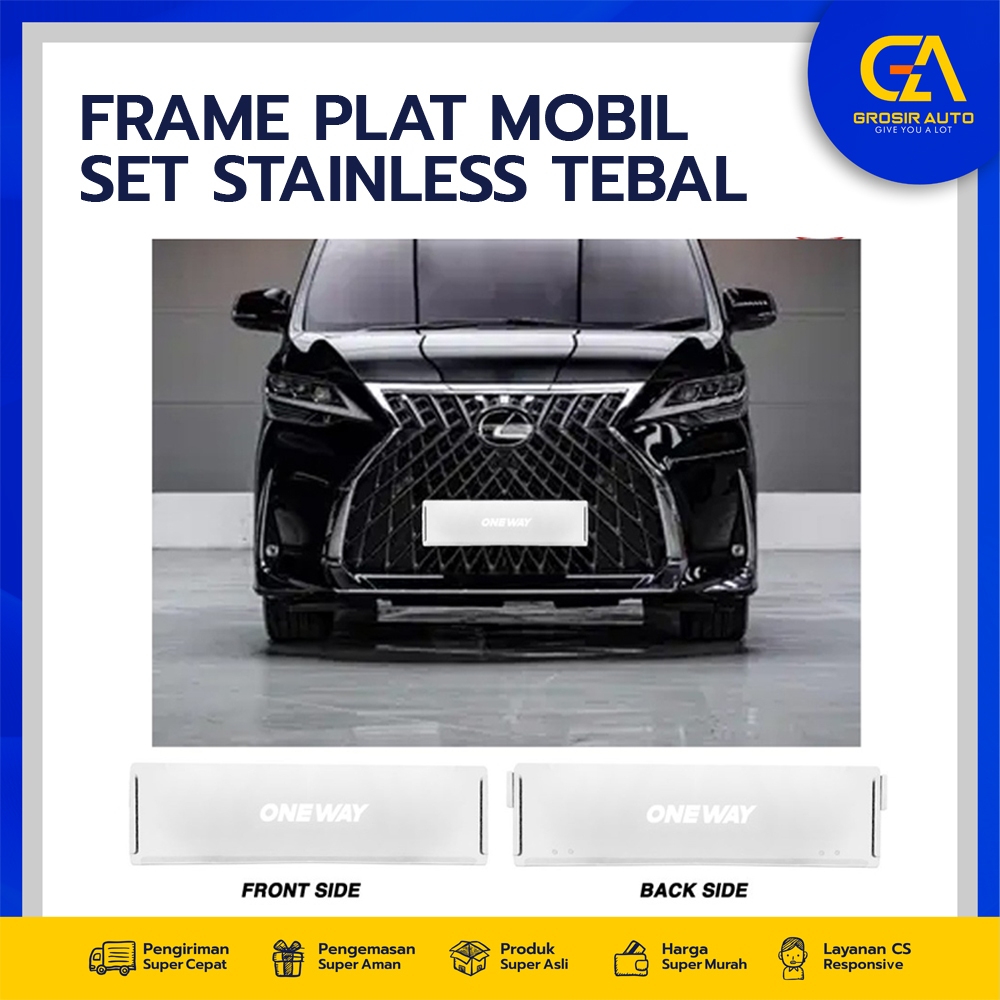 Jual Frame Dudukan Plat Mobil Pejabat Tebal Premium Stainless Universal ...