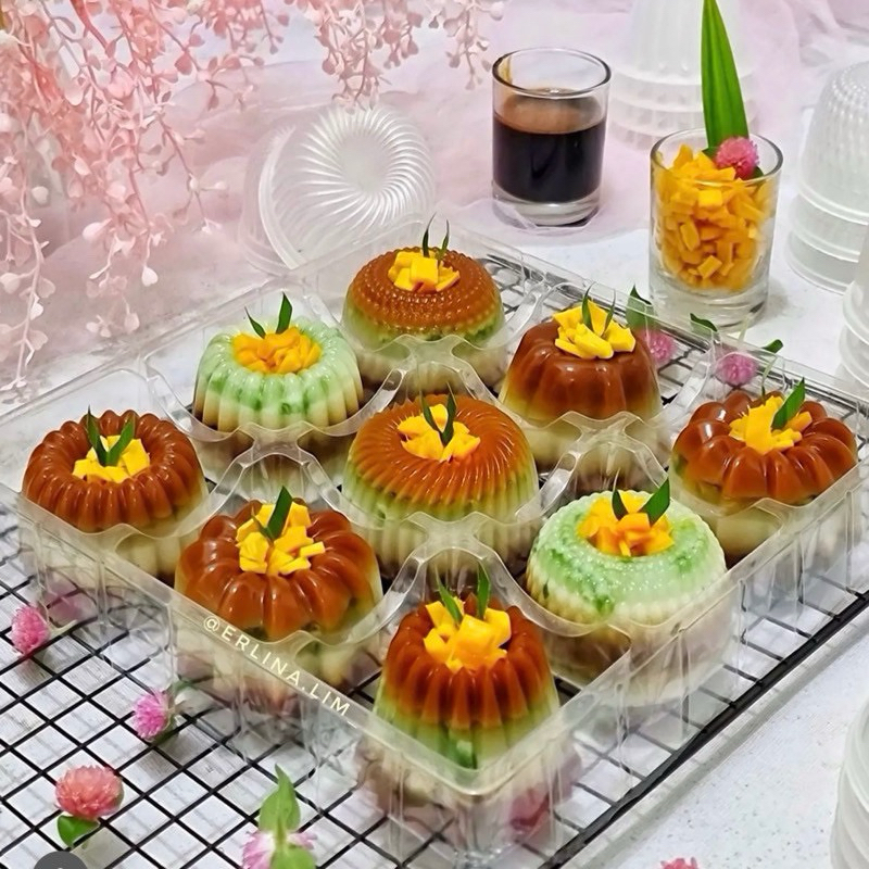 Jual Tray Mika pudding sekat 9 alas mika pudding sekat 9 isi 5Lembar ...