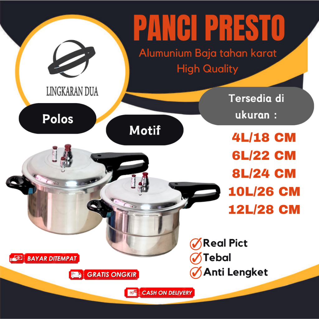 Jual Panci Presto Serbaguna Pelunak Daging / Panci Presto Premiun High Quality (ANTI KARAT ...