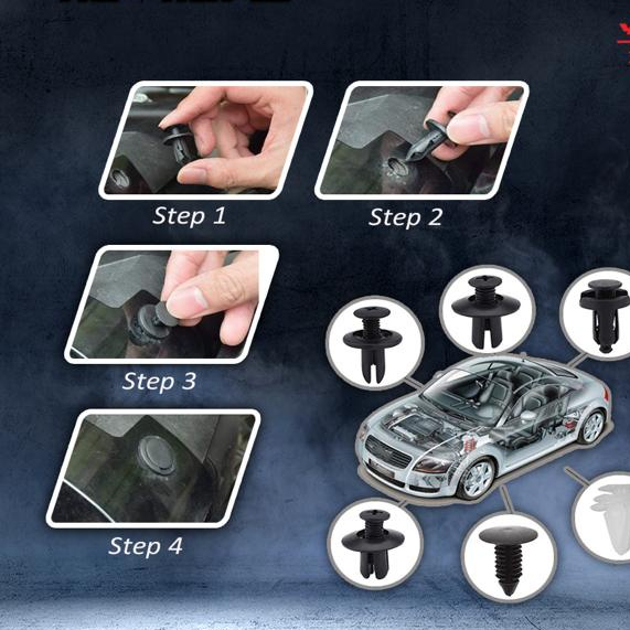 Jual Baut Rivet Mobil Universal Car Push Pin Fasteners 350PCS Car ...