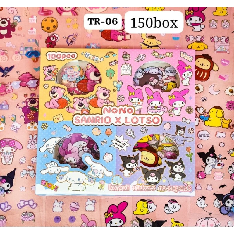 Jual STICKER SANRIO 1 BOX ISI 100 / STICKER KUROMI ISI 100 / STICKER ...