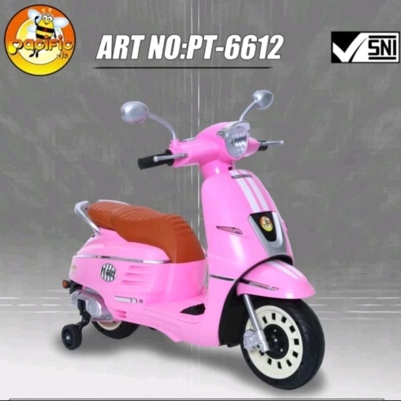 Jual Motoran Aki PACIFIC PT6612 PT-6612 6612 NEW Mainan Anak Model Vespa | Shopee Indonesia