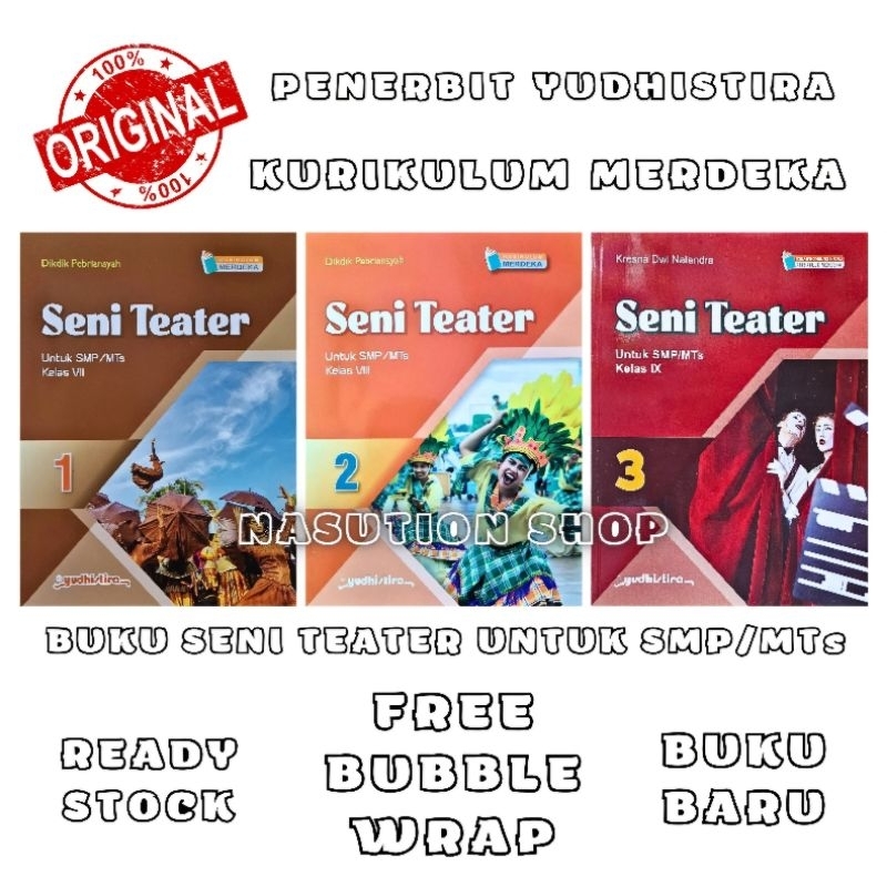 Jual Buku Seni Teater Kelas 1 2 3 / 7 8 9 SMP/MTs Yudhistira Kurikulum Merdeka ( KURMER ...